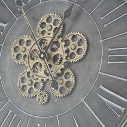 Wholesale Round 60cm George Modern moving cogs wall clock - Grey ...