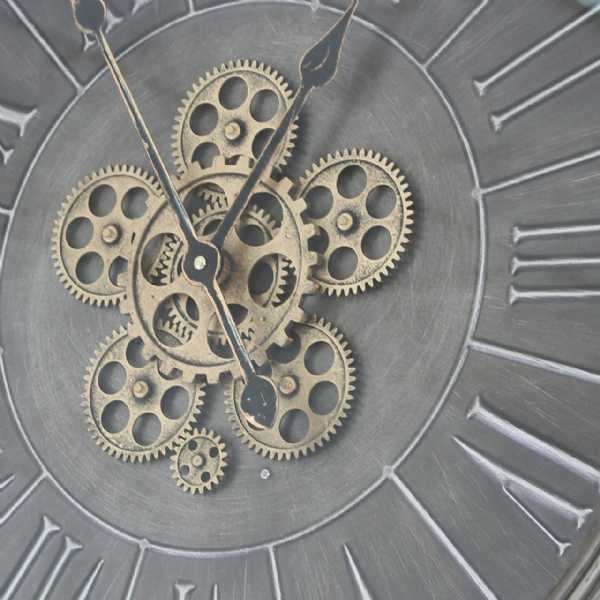 Wholesale Round 60cm George Modern moving cogs wall clock - Grey ...