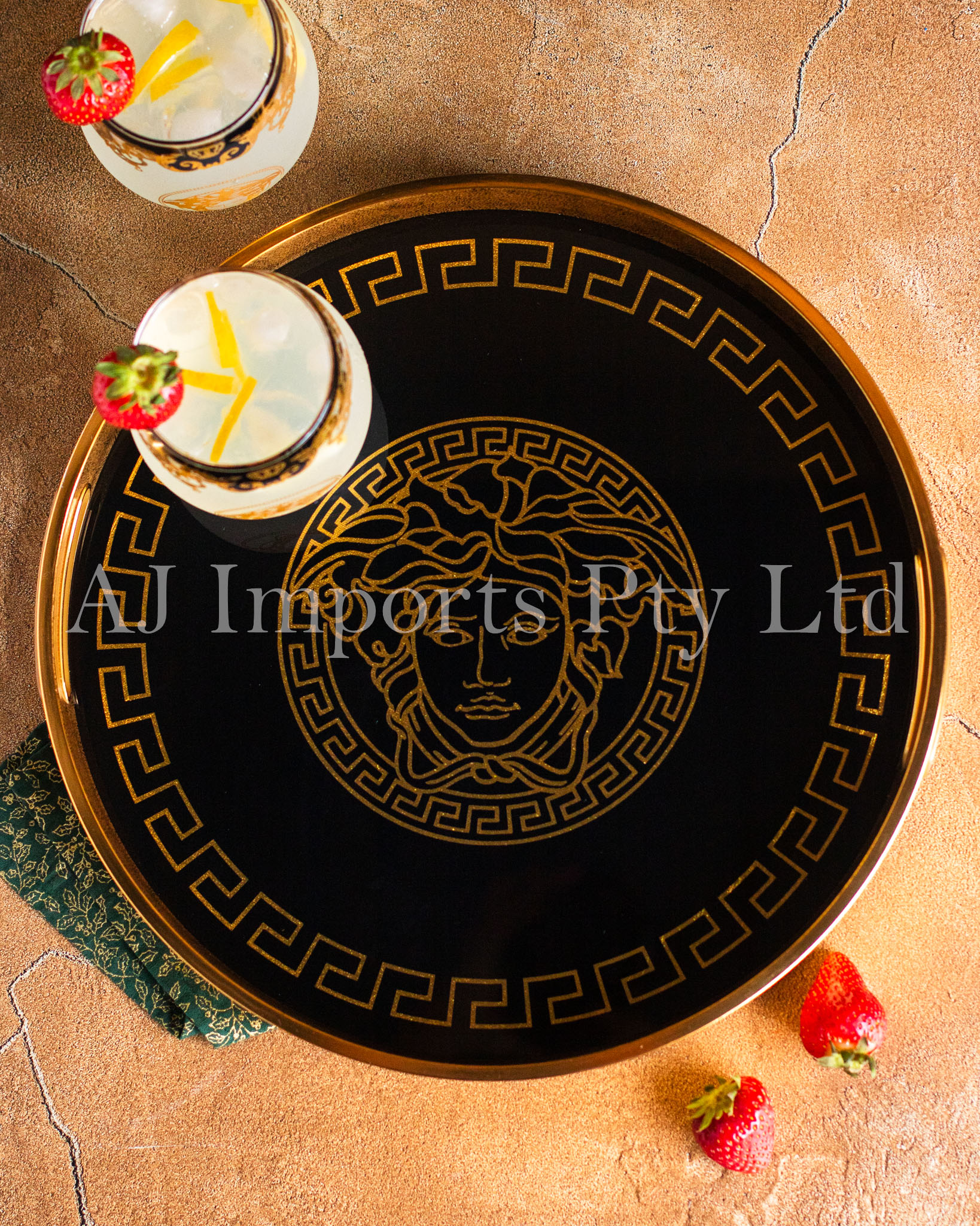 Wholesale Artemis Home Decoration Set of 2 Round Trays - AJ Imports Pty ...