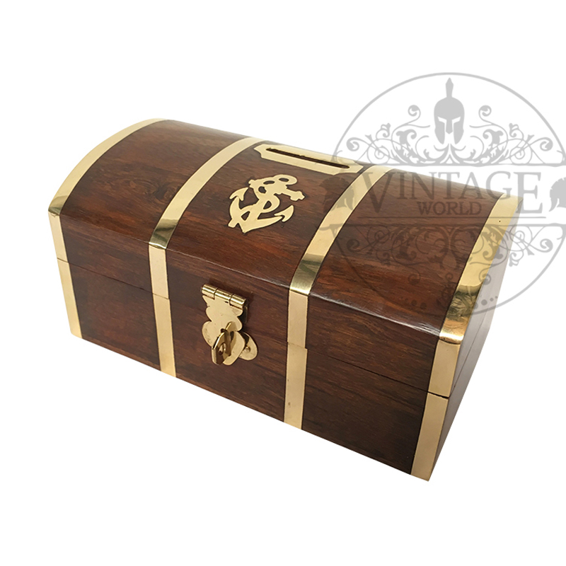 Wholesale Wooden Money Box (Treasure Chest) - Vintage World Australia ...