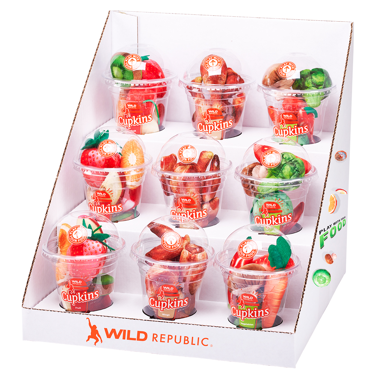 Wholesale CUPKINS COUNTER DISPLAY HAPPYTIZERS ASSORTED 9 PIECES - Wild Republic - Fieldfolio