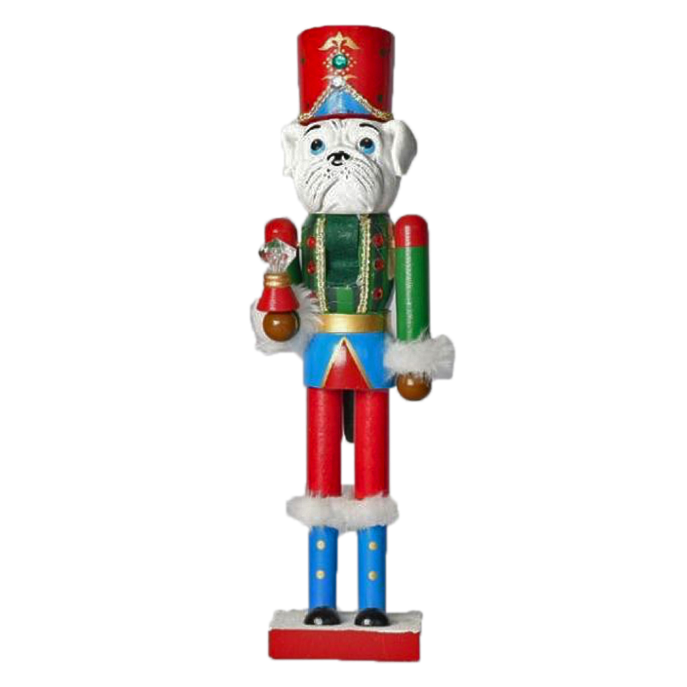 Wholesale Wooden Bulldog Nutcracker / White - Xmas & Co. - Fieldfolio
