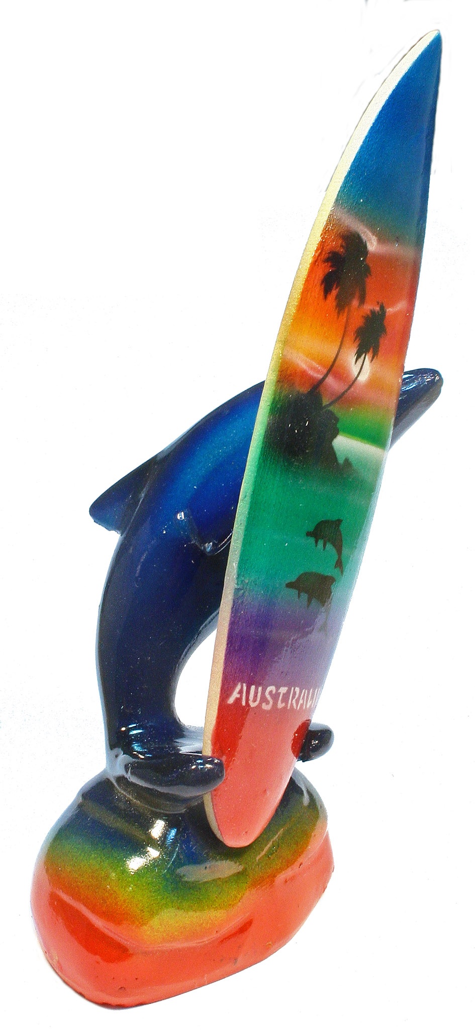 Wholesale GF106 SMALL HAND PAINTED DOLPHIN WOODEN SURFBOARD STAND WITH ...