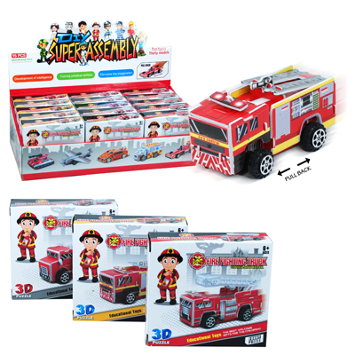 Wholesale Pull Back Fire Truck - Pink Poppy - Fieldfolio