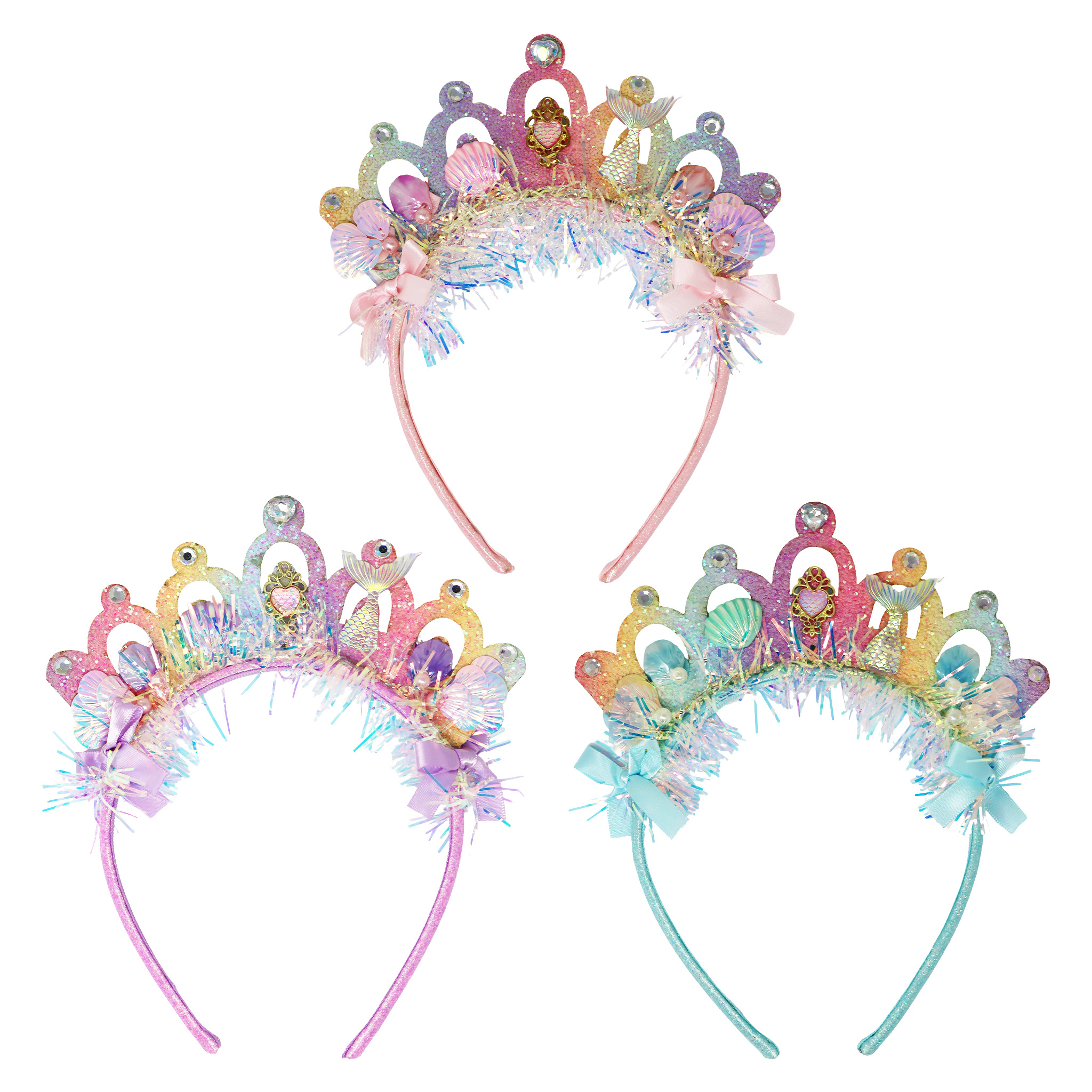 Wholesale Mermaid Crown Headband - Pink Poppy - Fieldfolio