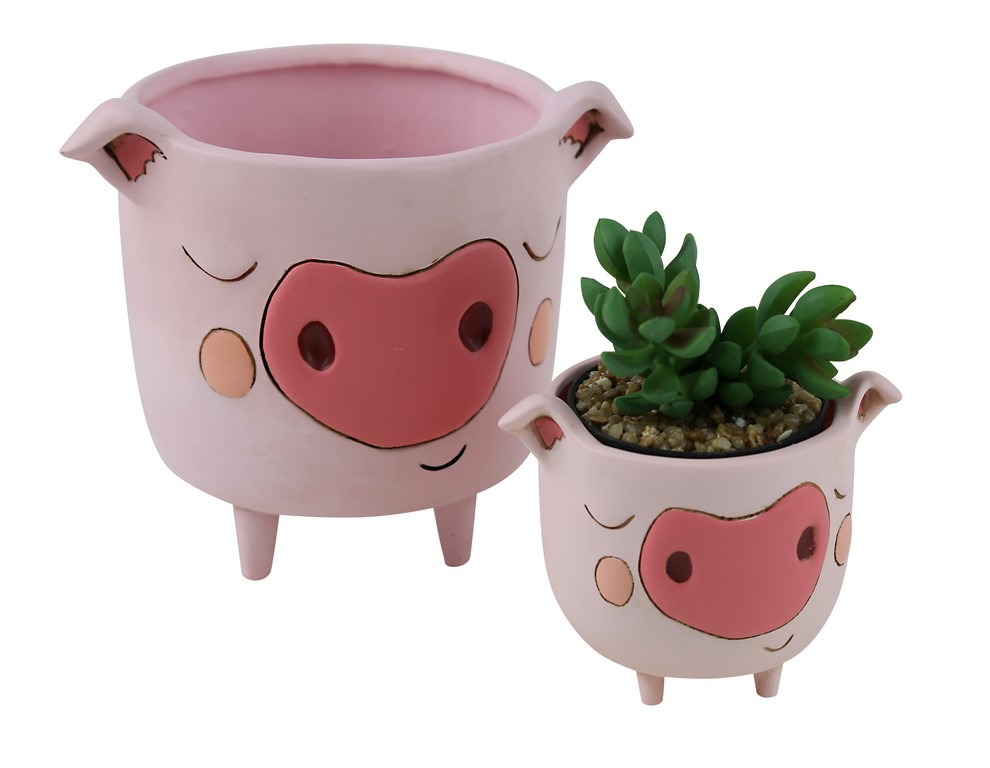 Wholesale Set of 6 - Baby PIGGY planter, 9x11cm - RIKARO - Fieldfolio