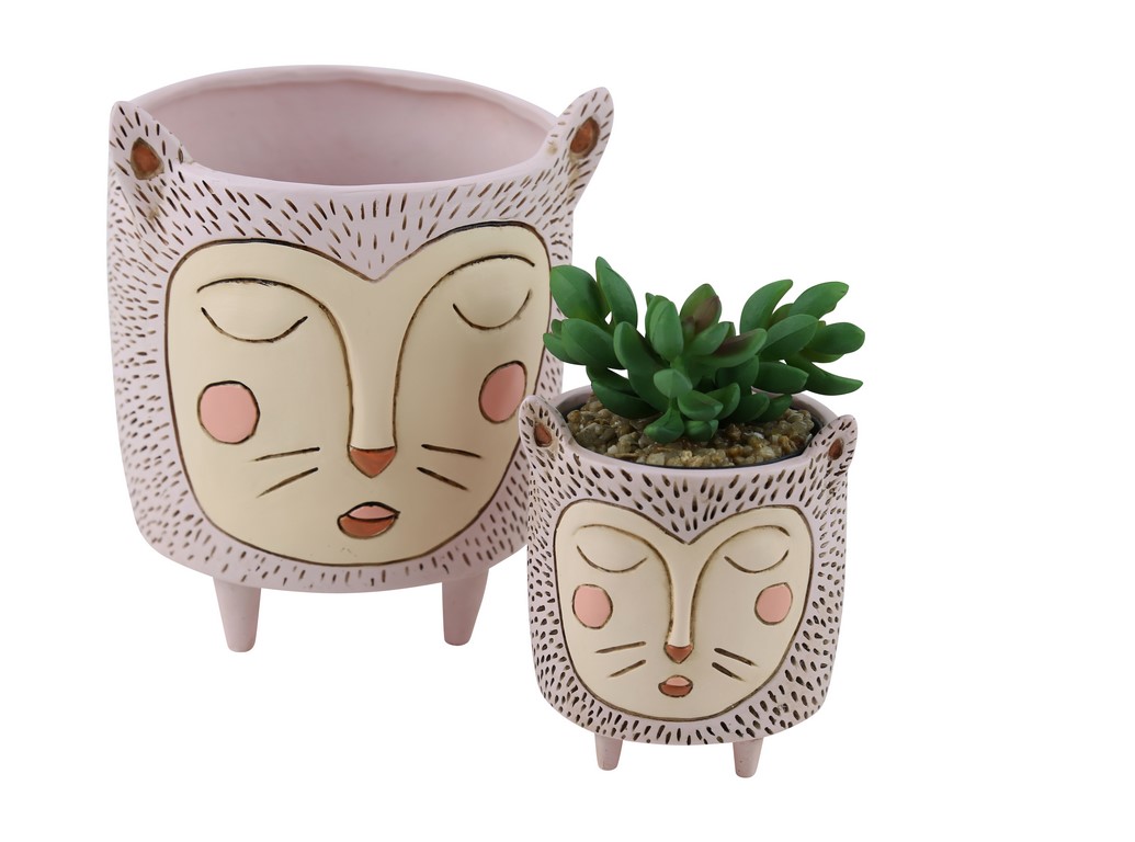 Wholesale Set of 6 - Baby PURRS CAT planter, 10x8.5cm - RIKARO - Fieldfolio