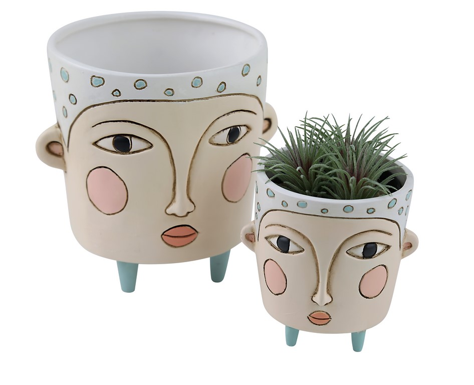 Wholesale Set of 6 - Baby POLLY blue planter, 9.5x9cm - RIKARO - Fieldfolio