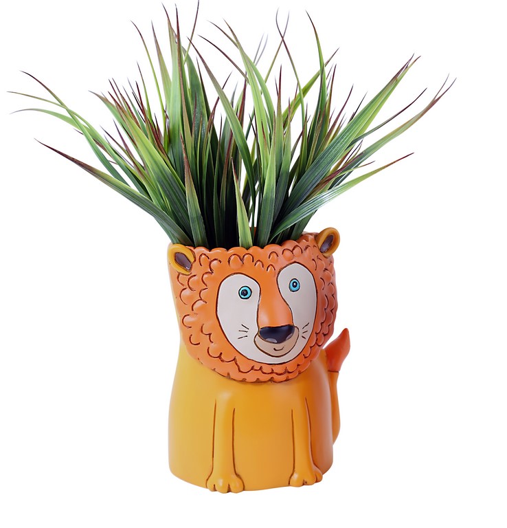 Wholesale Set of 3 - LION planter, H 18.5cm - RIKARO - Fieldfolio