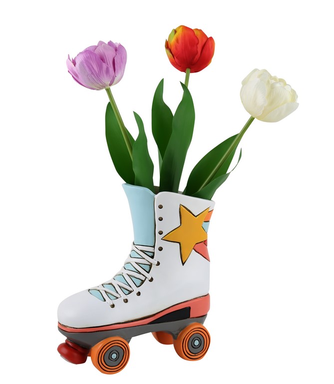 Wholesale Set of 3 - ROLLER SKATE planter/vase, H 19cm - RIKARO - Fieldfolio