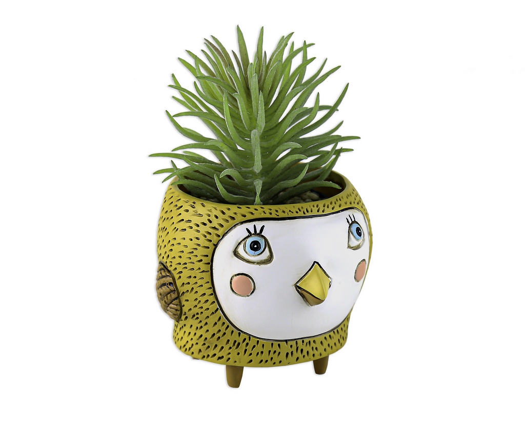 Wholesale Set of 6 -Baby BIRDIE mustard Planter, W 13cm - RIKARO - Fieldfolio