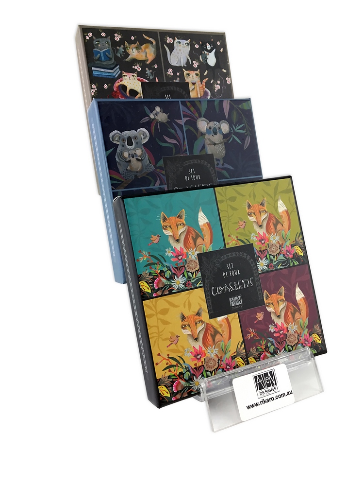 Wholesale Set of 6 ? Fox set of 4 coasters, 10x10cm - RIKARO - Fieldfolio