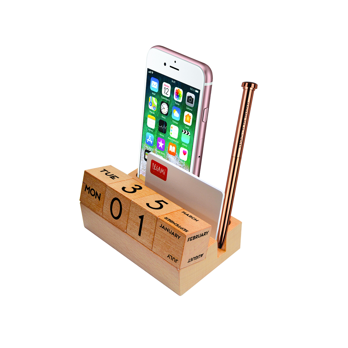 Wholesale Desk Tidy - Wooden Calendar, Mobile Phone And Pen Holder ...