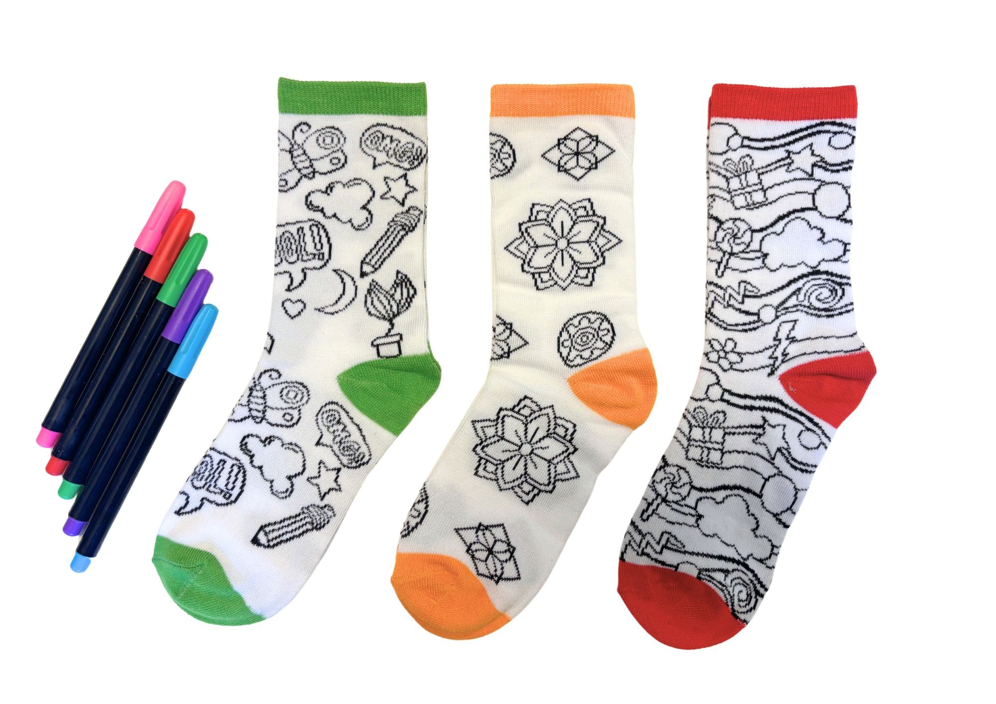 Wholesale DOODLE SOCKS - COLOUR YOUR OWN SOCKS IN TUBE - mishmashed ...