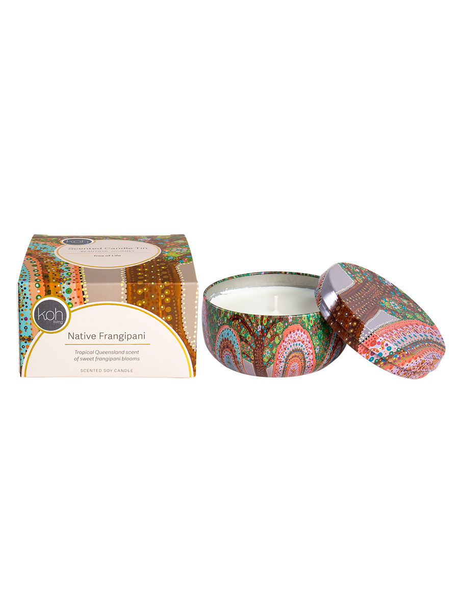 Wholesale Aboriginal Scented Native Frangipani Candle Tin - Koh Living ...