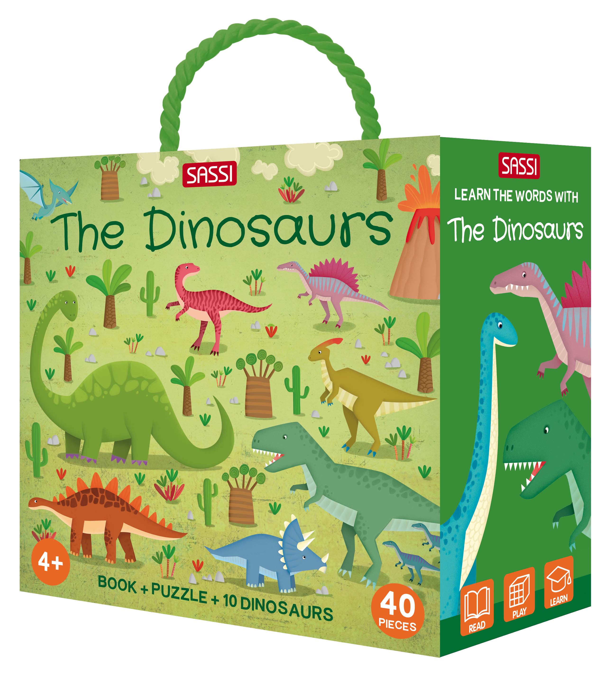 Wholesale Sassi 3D Puzzle and Book Set - Learn Words Dinosaurs - Axis ...