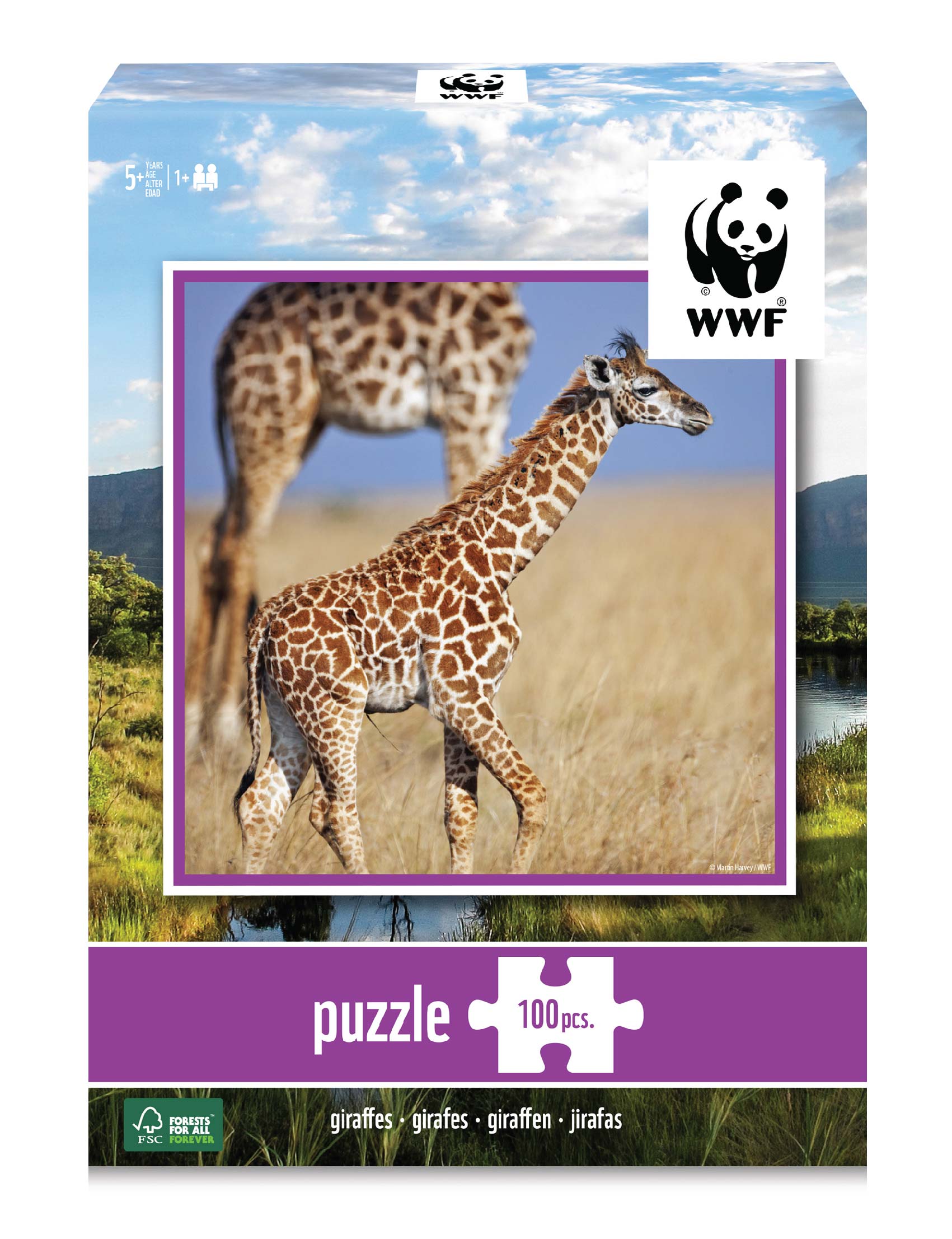 Wholesale WWF 100 Piece Puzzle - Giraffes - Axis Toys & Gifts - Fieldfolio