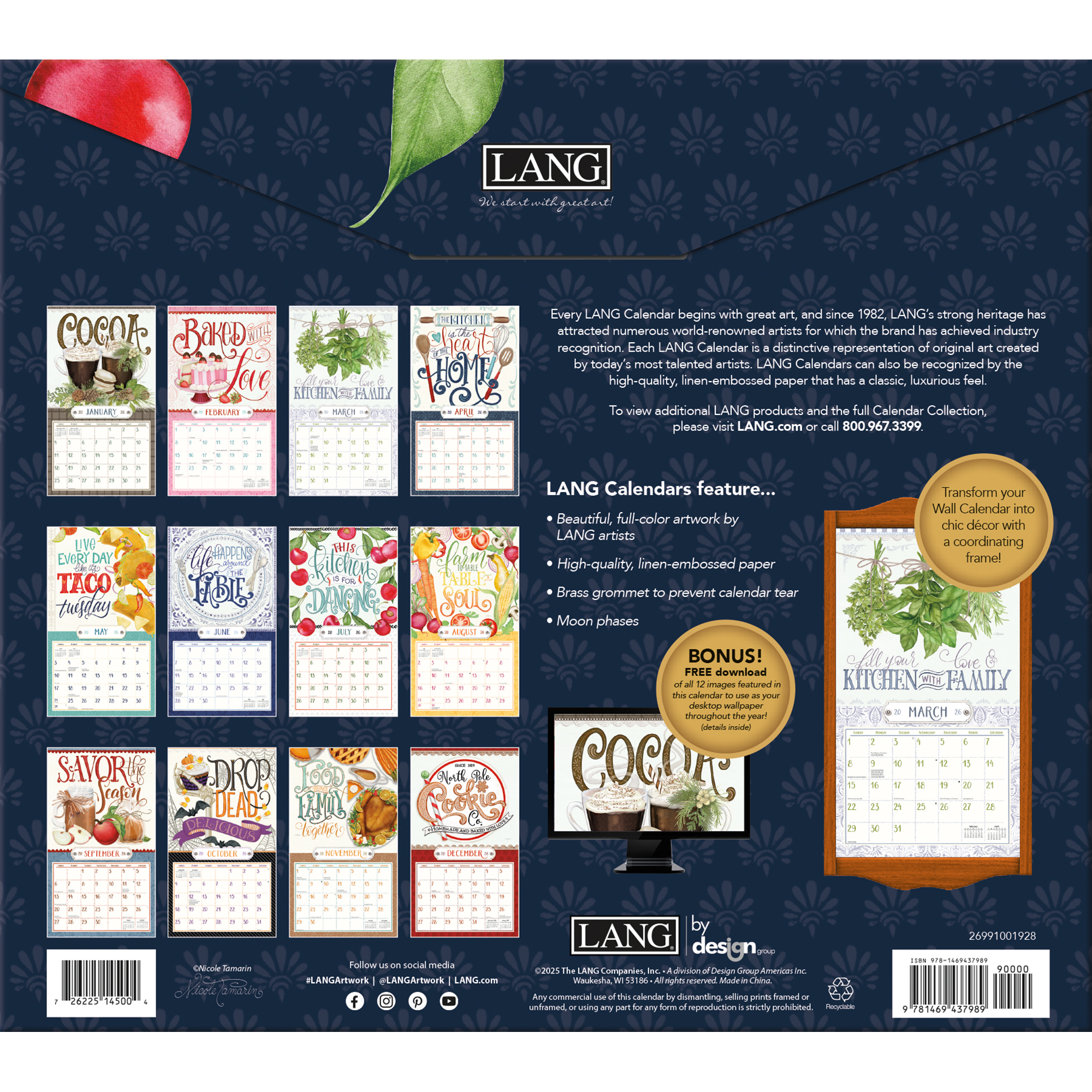 Wholesale 2026 Lang Love to Cook Calendar - Camehato Pty Ltd - Fieldfolio