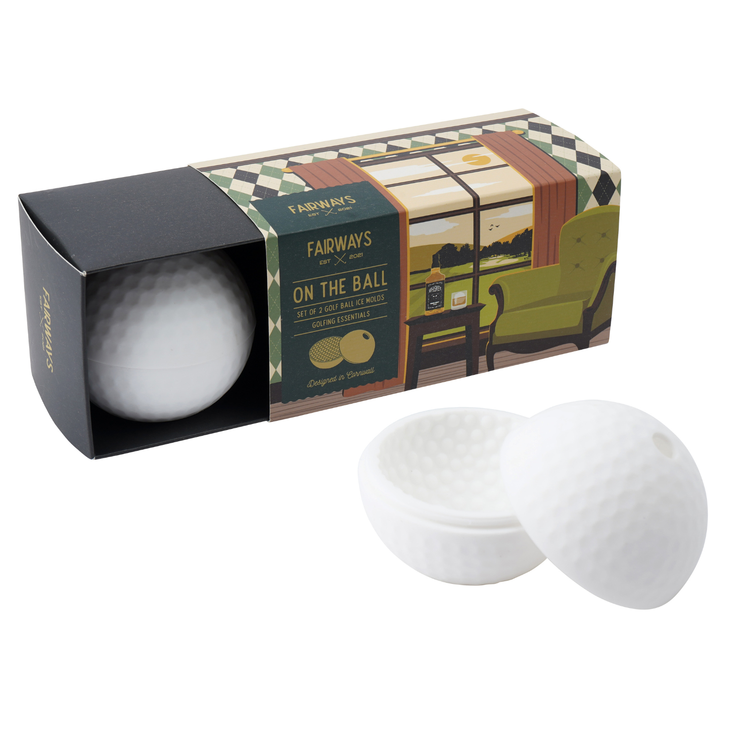 Wholesale Set of 2 golf ball ice molds - Nibble Distributors - Fieldfolio