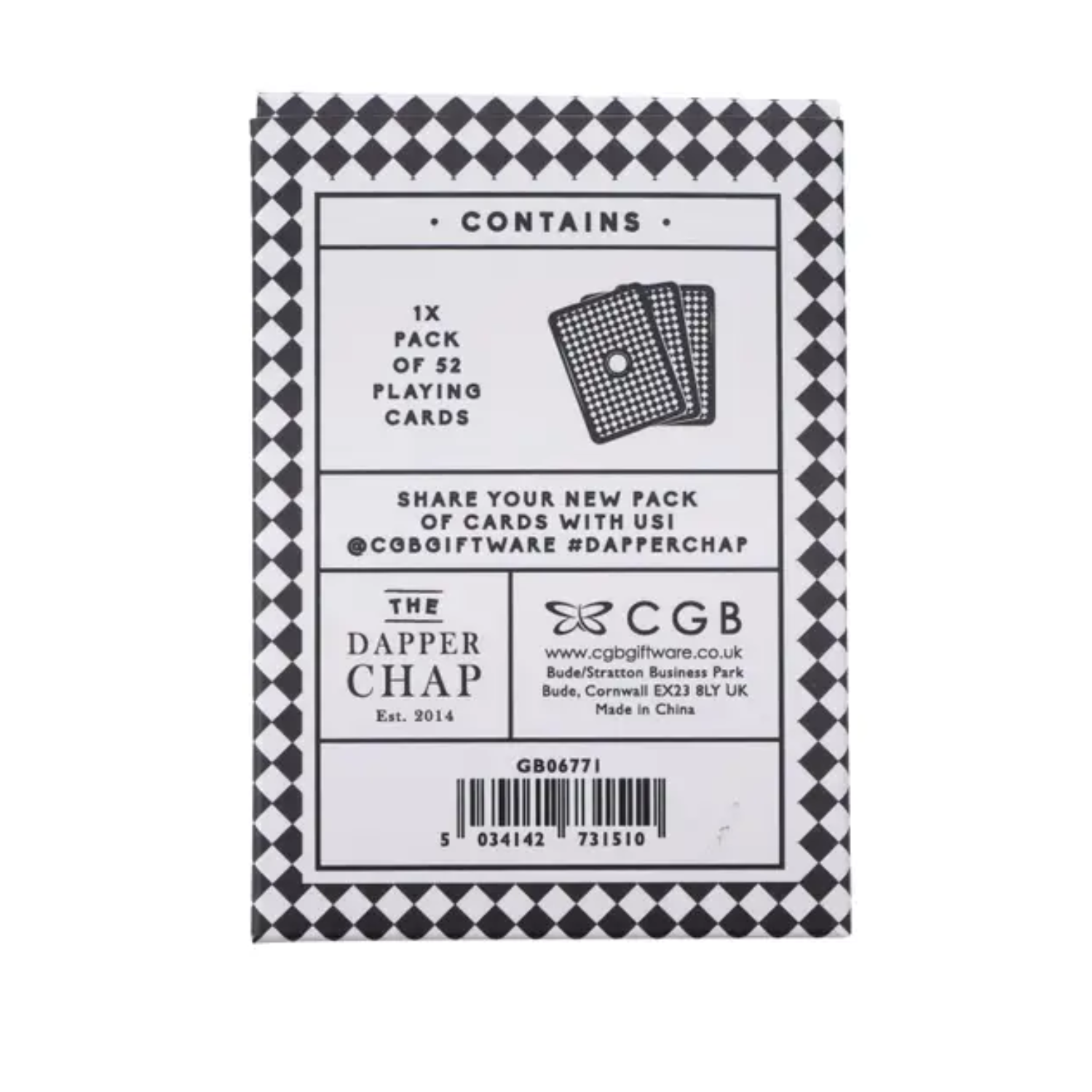 Wholesale Dapper Chap playing cards - Nibble Distributors - Fieldfolio