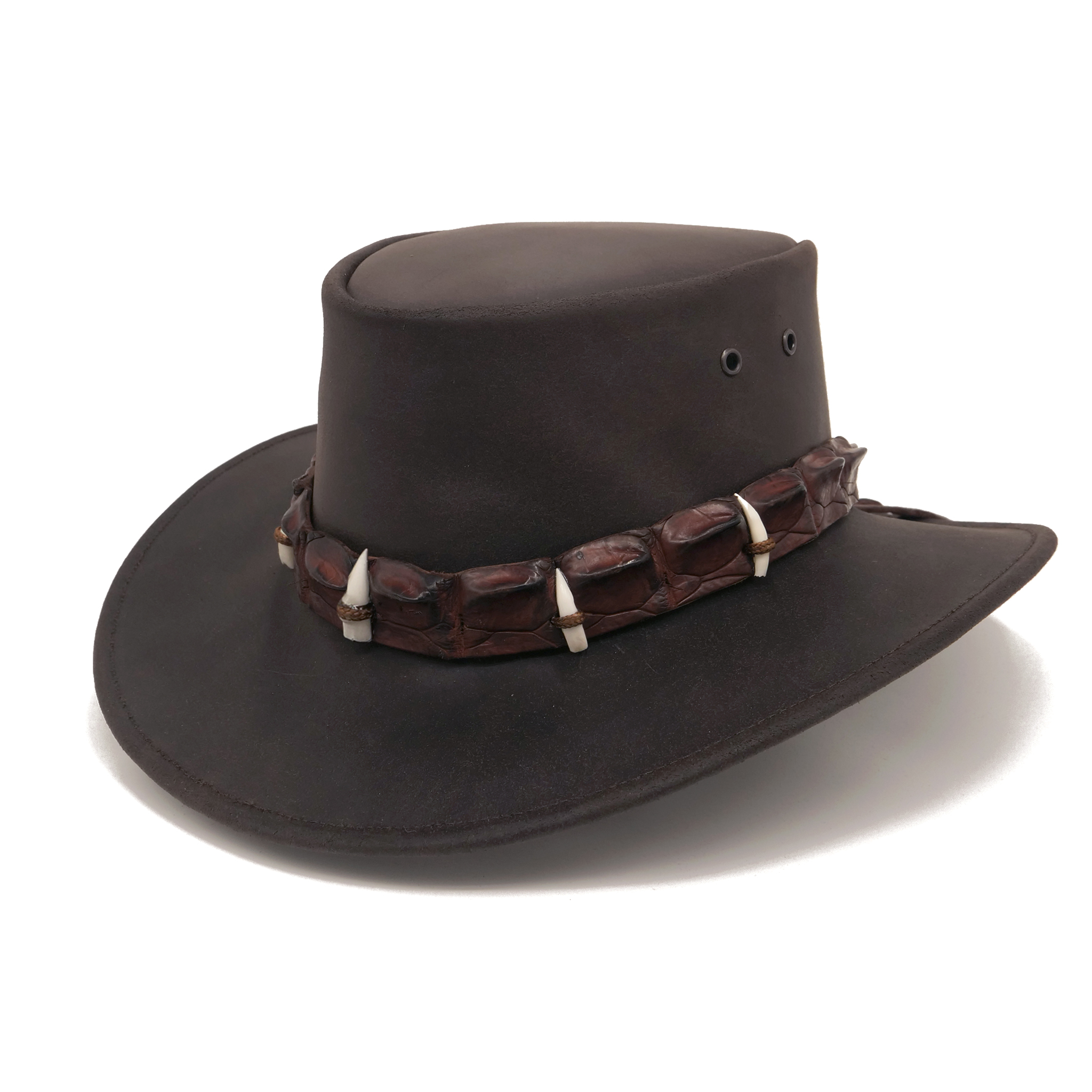 Wholesale 7H15 - Dundee Leather Hat - Kakadu Traders Australia - Fieldfolio