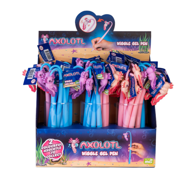 Wholesale Wiggle Axolotl Gel Pen - Blueberry Express - Fieldfolio