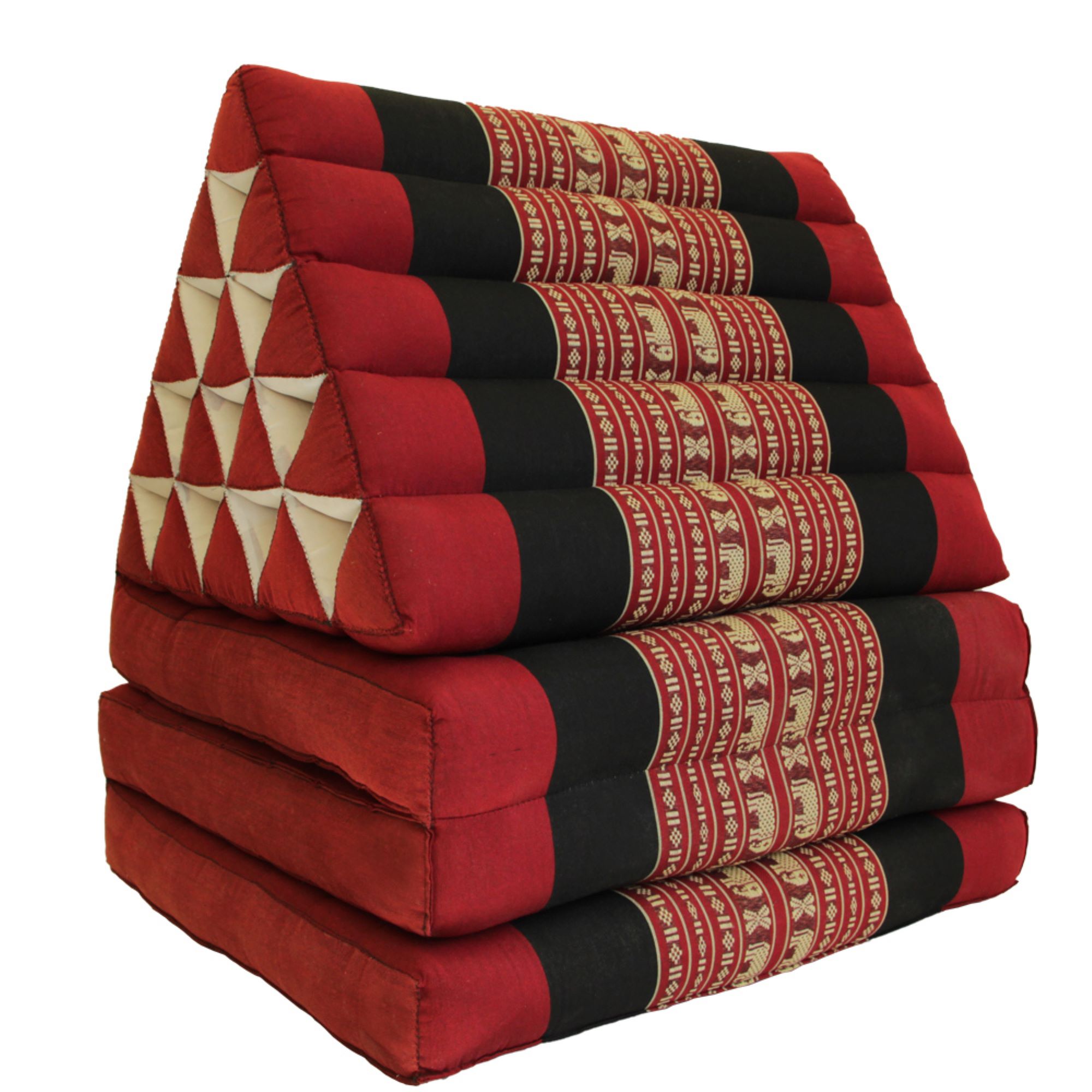 Wholesale Jumbo Thai Triangle Pillow THREE FOLDS RED - Funyards ...