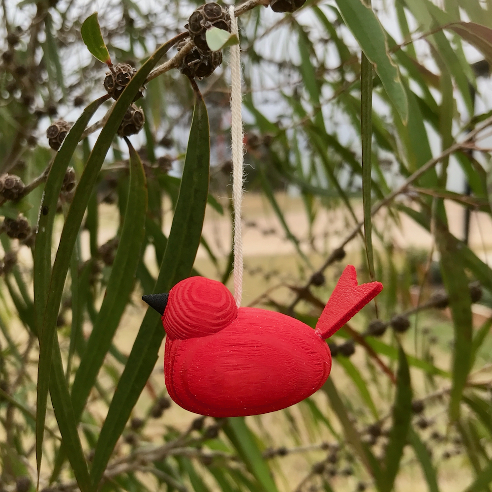 Wholesale Bird hanging decor Red - Nordic Designs - Fieldfolio