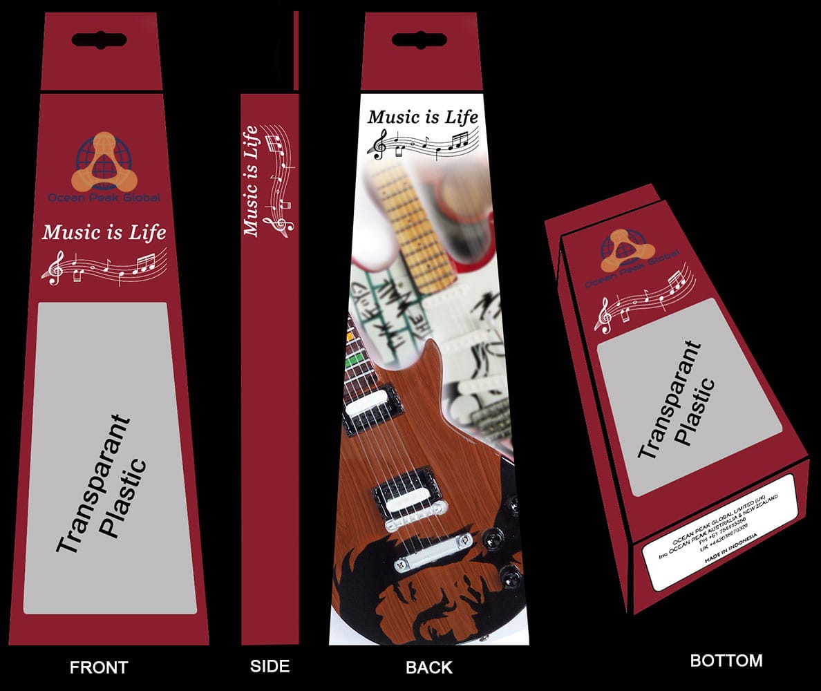 Wholesale Miniature guitar Led Zeppelin Swan Song with signature ...
