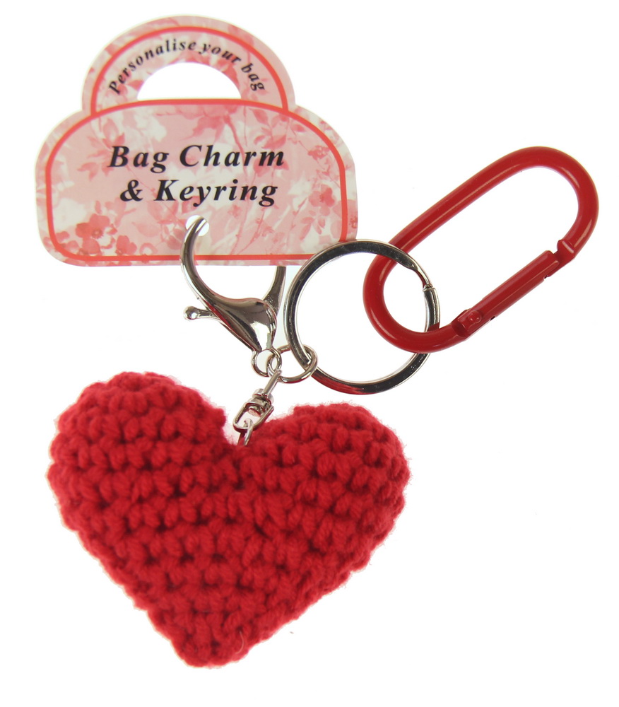 Wholesale CHARM007 HEART : Red heart bag charm / keyring - Amberlene ...