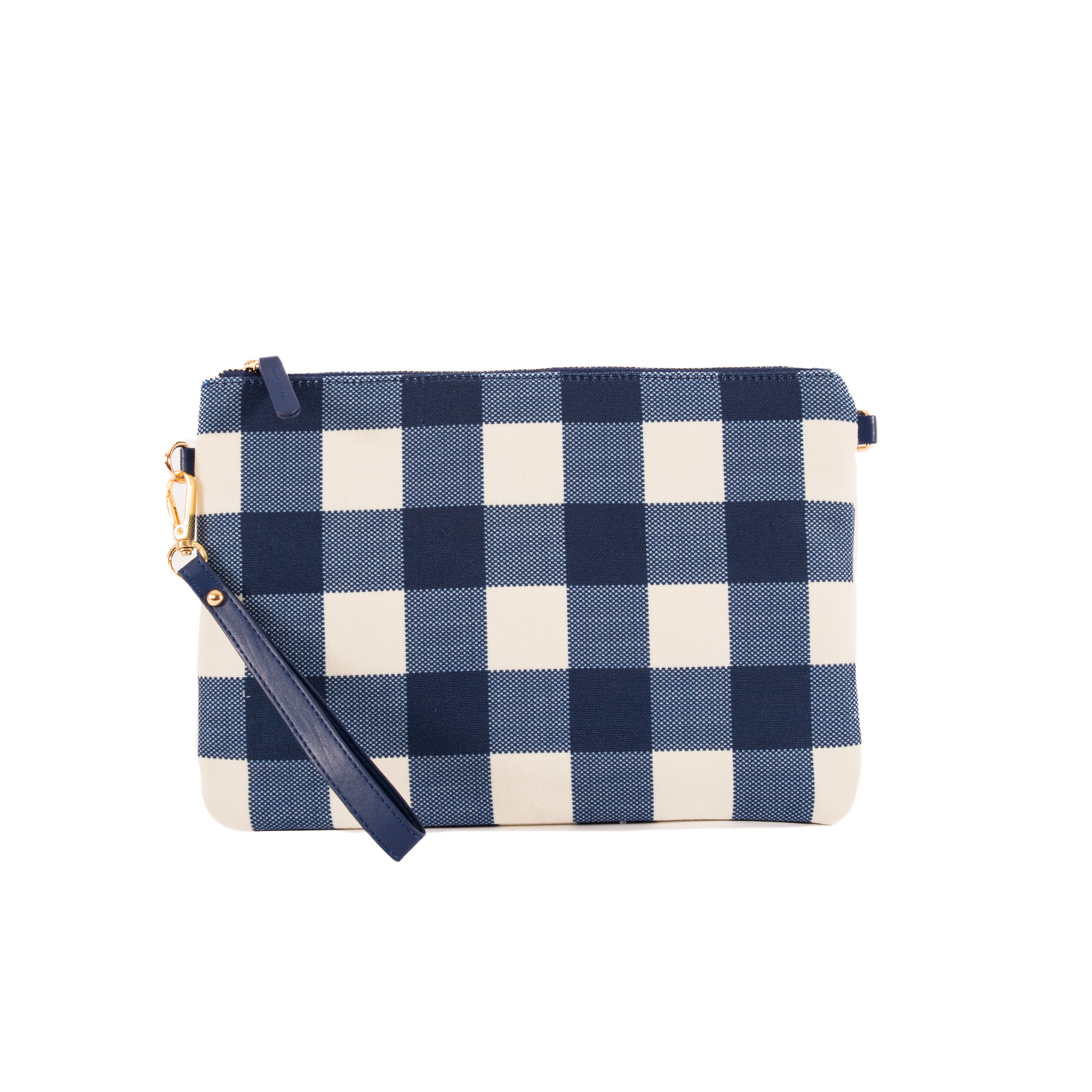 Wholesale Capri - Navy & White Gingham Large Crossbody - Liv & Milly - Fieldfolio