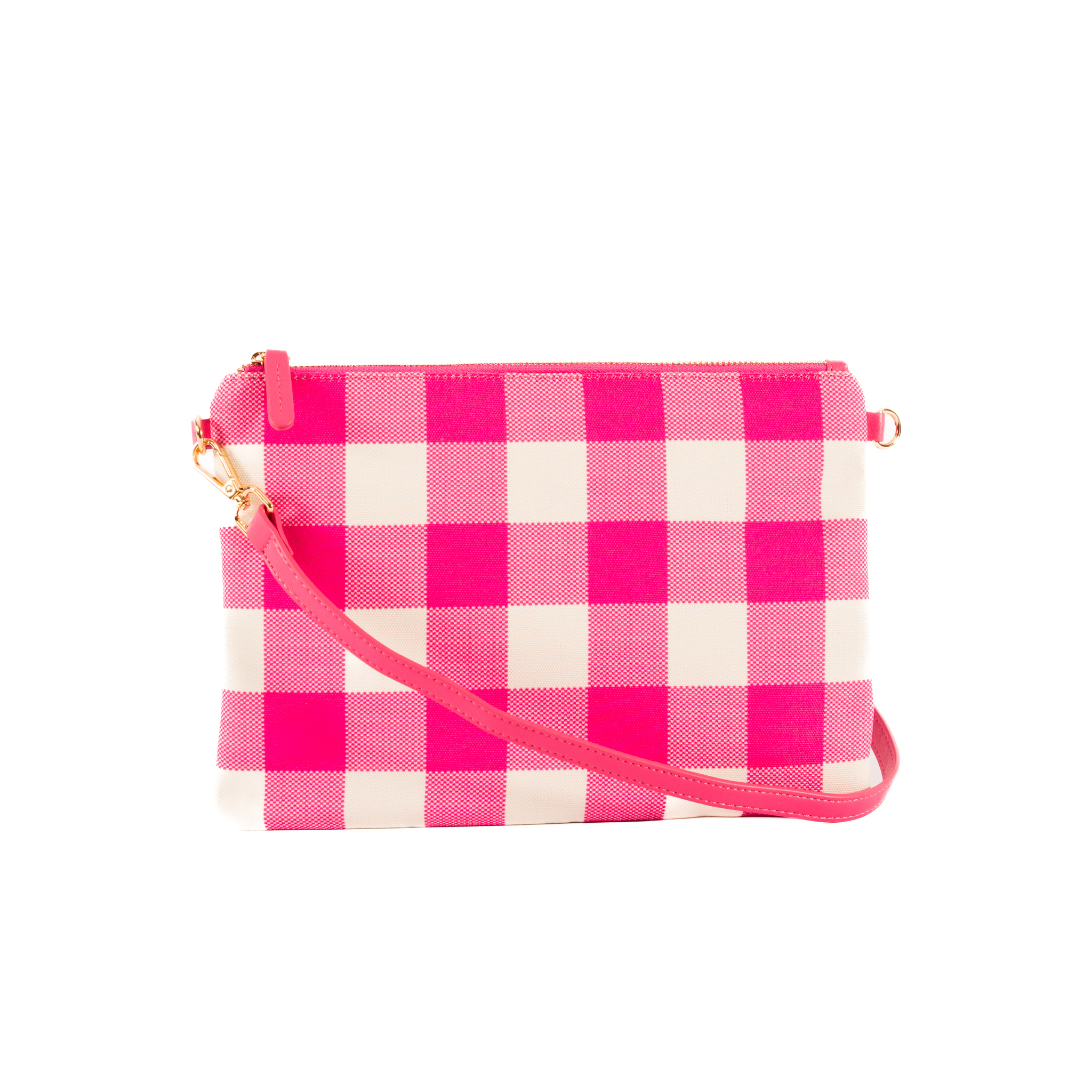 Wholesale Capri - Pink & White Gingham Large Crossbody - Liv & Milly - Fieldfolio