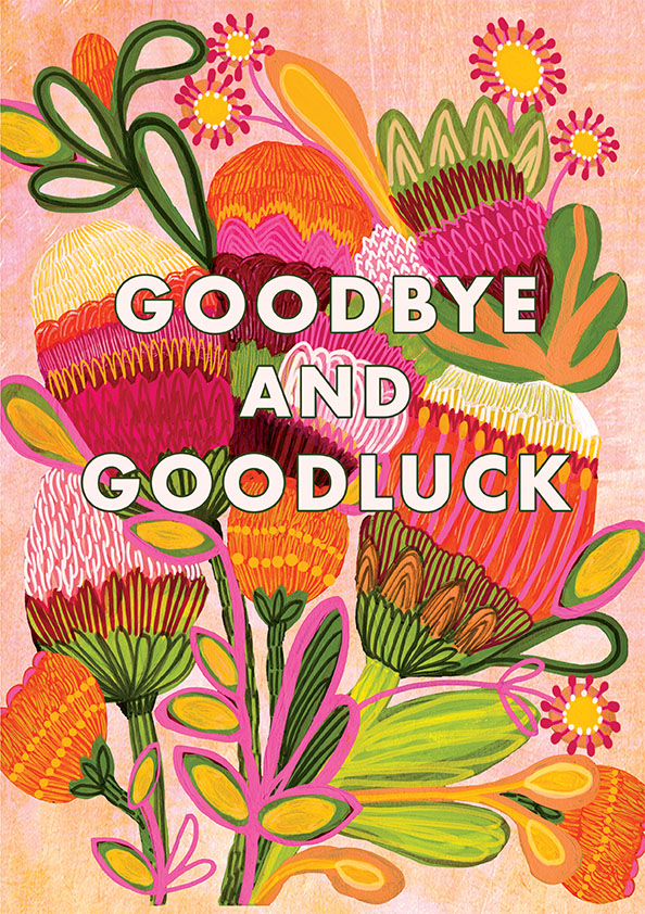 Wholesale Goodbye & Good Luck A4 Large Card - Aero Images - Fieldfolio