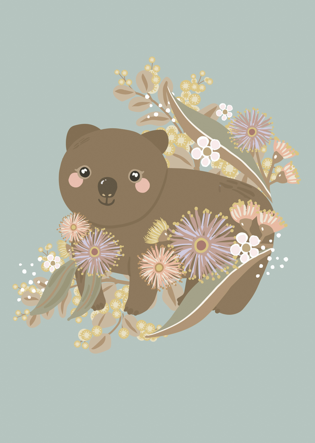 Wholesale Wombat on Pastel - Aero Images - Fieldfolio