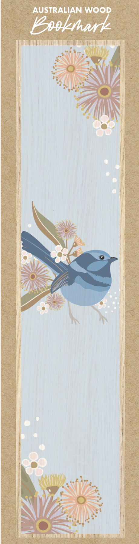 Wholesale Fairy Wren Wooden Bookmark - Aero Images - Fieldfolio