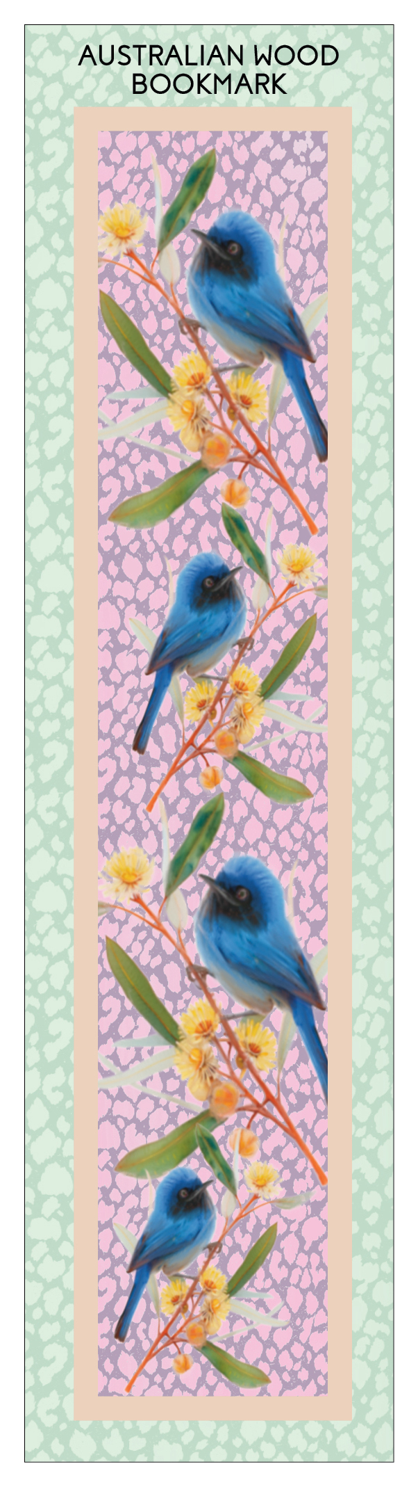 Wholesale Skye Blue Bird Wooden Bookmark - Aero Images - Fieldfolio
