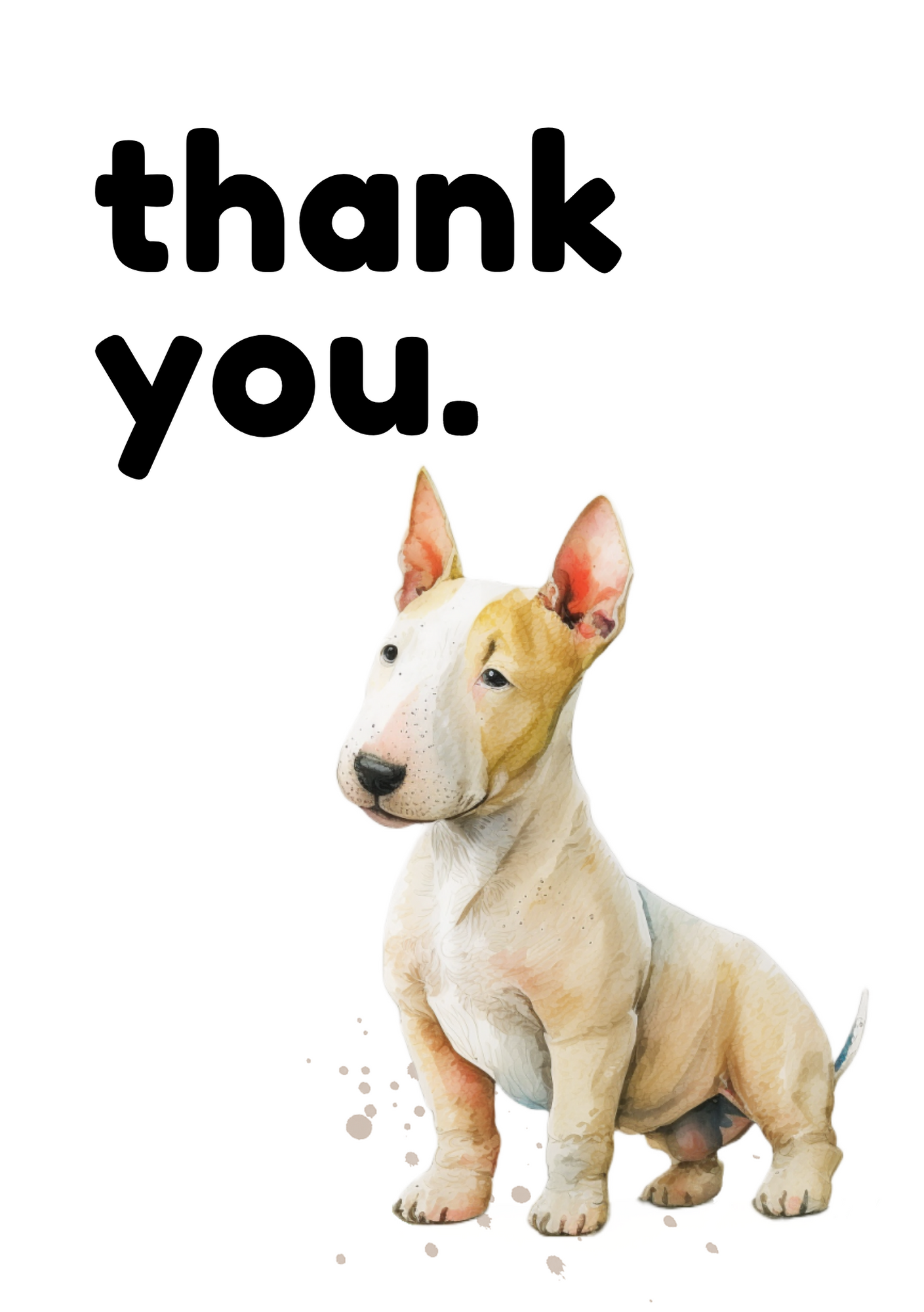 Wholesale Hello Coucou Thank You - Bull Terrier - Fieldfolio