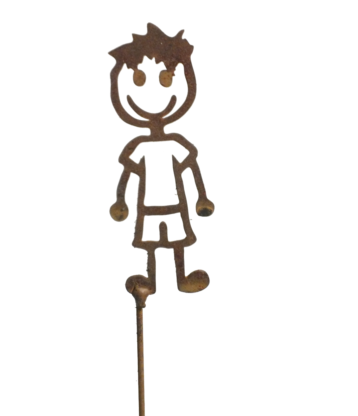 Wholesale Stick Figure Boy Stake Garden Art - Overwrought Garden Art ...