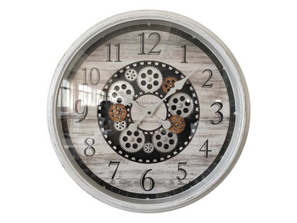 Wholesale 55cm White Clock with Moving Cogs (Window Box) - Amica- by ...