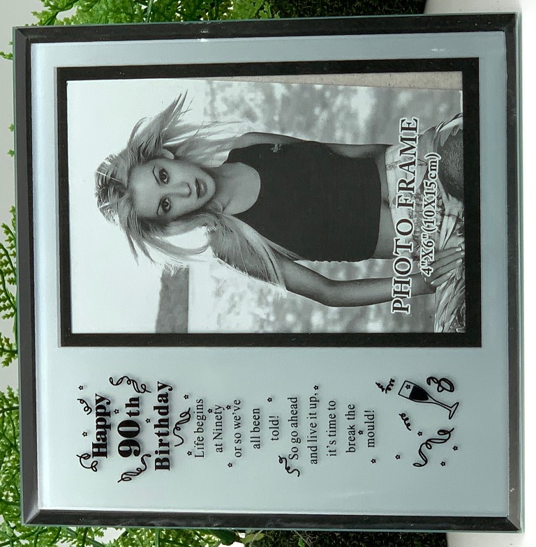 Wholesale Frames - Happy 90th Birthday 18cm x 18cm - GET POSH - Fieldfolio