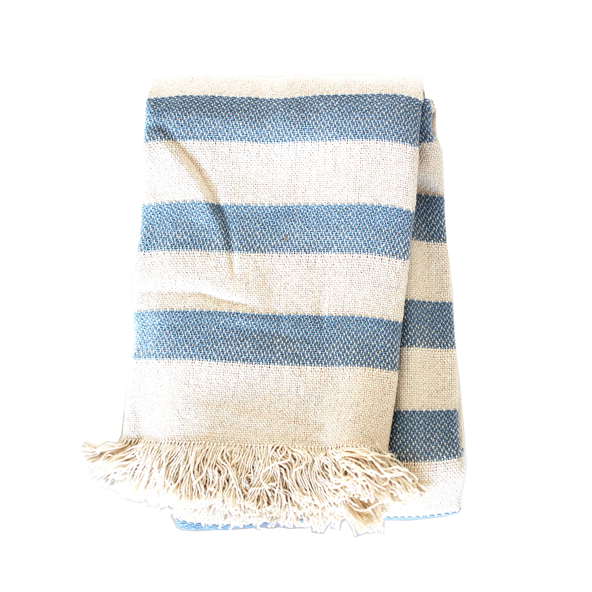 Wholesale Wide Stripe Throw Blue - Raine & Humble - Fieldfolio