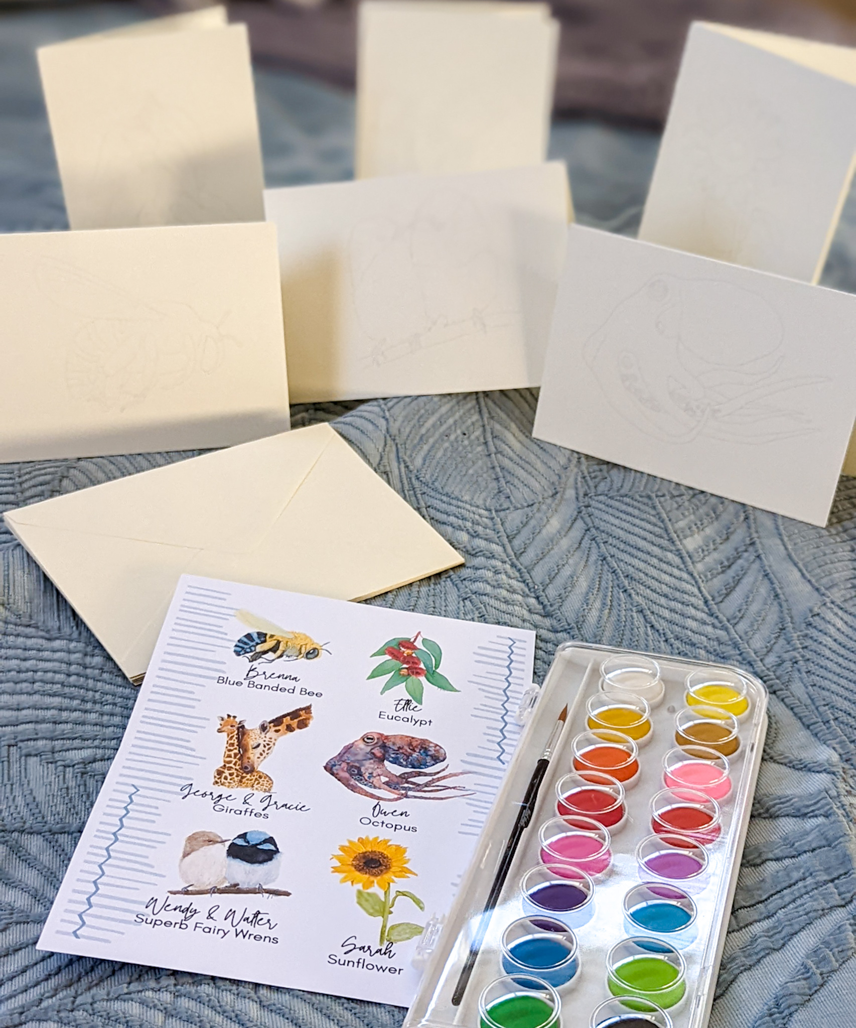 Wholesale Paint Your Own Greeting Cards - Watercolouring Pack - Jess ...