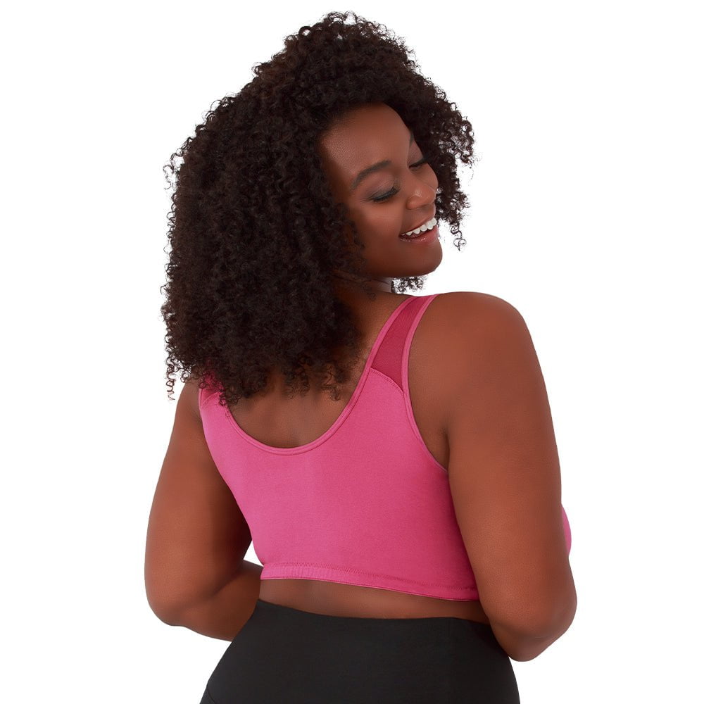 Wholesale Charlene Wireless Crossover Comfort Bra in Magenta Haze ...