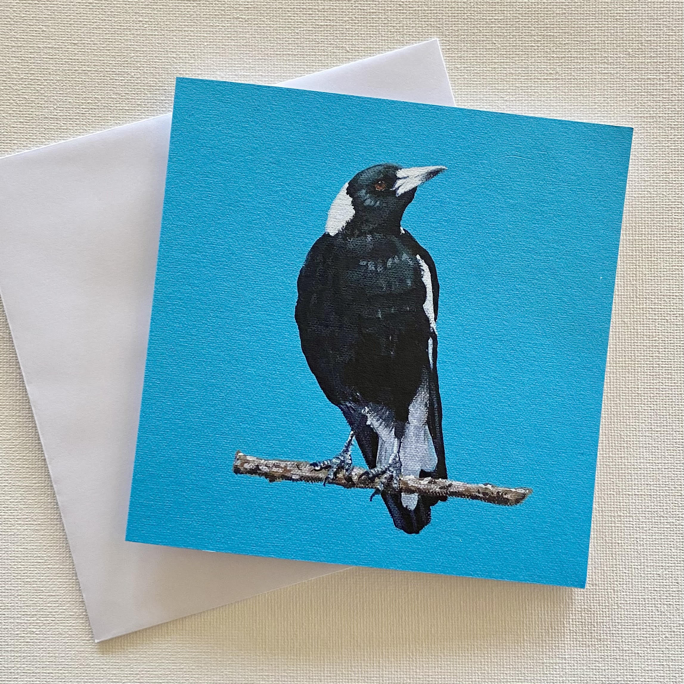 Wholesale Blue Magpie Card - Lucinda Cotter Art - Fieldfolio