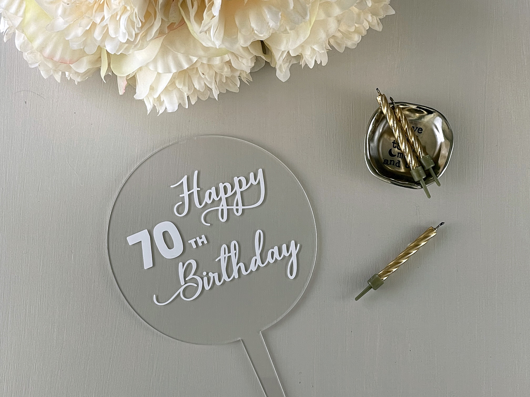 Wholesale Happy 70th Birthday Acrylic Cake Topper - Lettering Lane ...