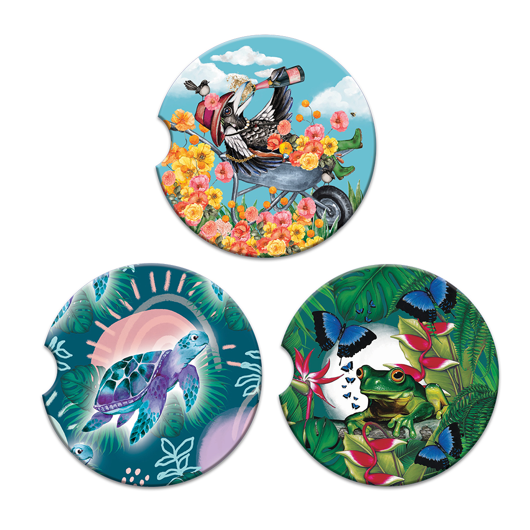 Wholesale PKCC23-7 All Star Animals Car Coasters - Lisa Pollock ...