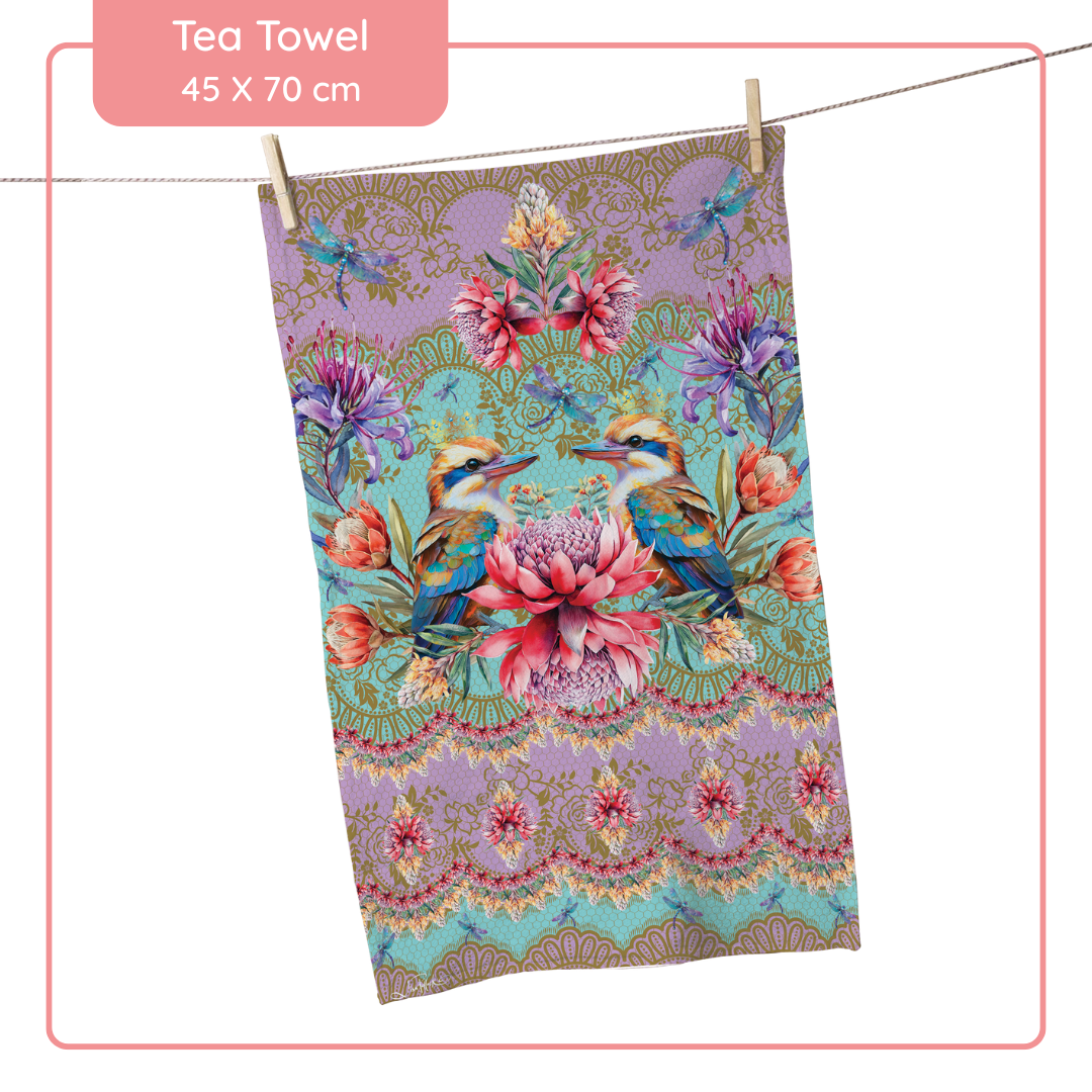 Wholesale TT28 Tea Towel Vintage Kookas - Lisa Pollock Australian ...
