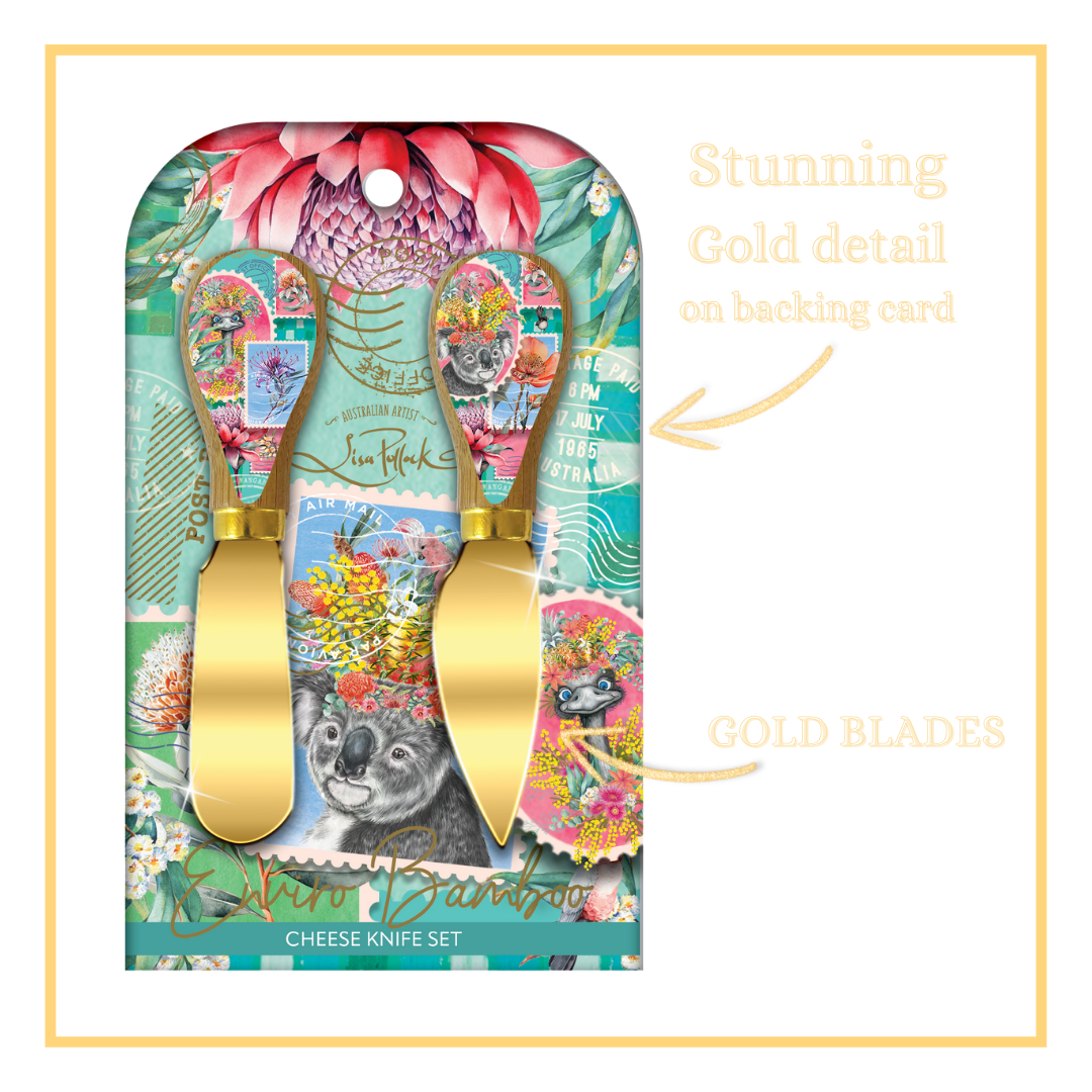 Wholesale CKS95 Cheese Knives Pretty Postage - Lisa Pollock Australian ...