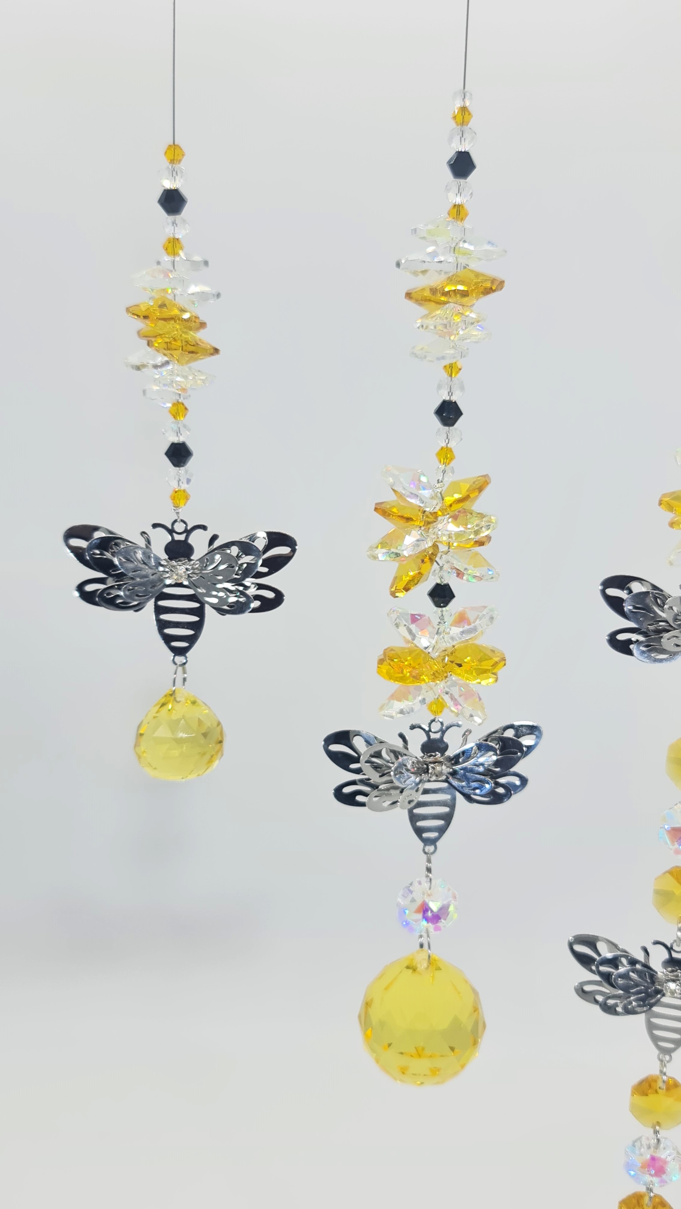 Wholesale Bee suncatchers, 3 sizes - Gifts N Crystals - Fieldfolio