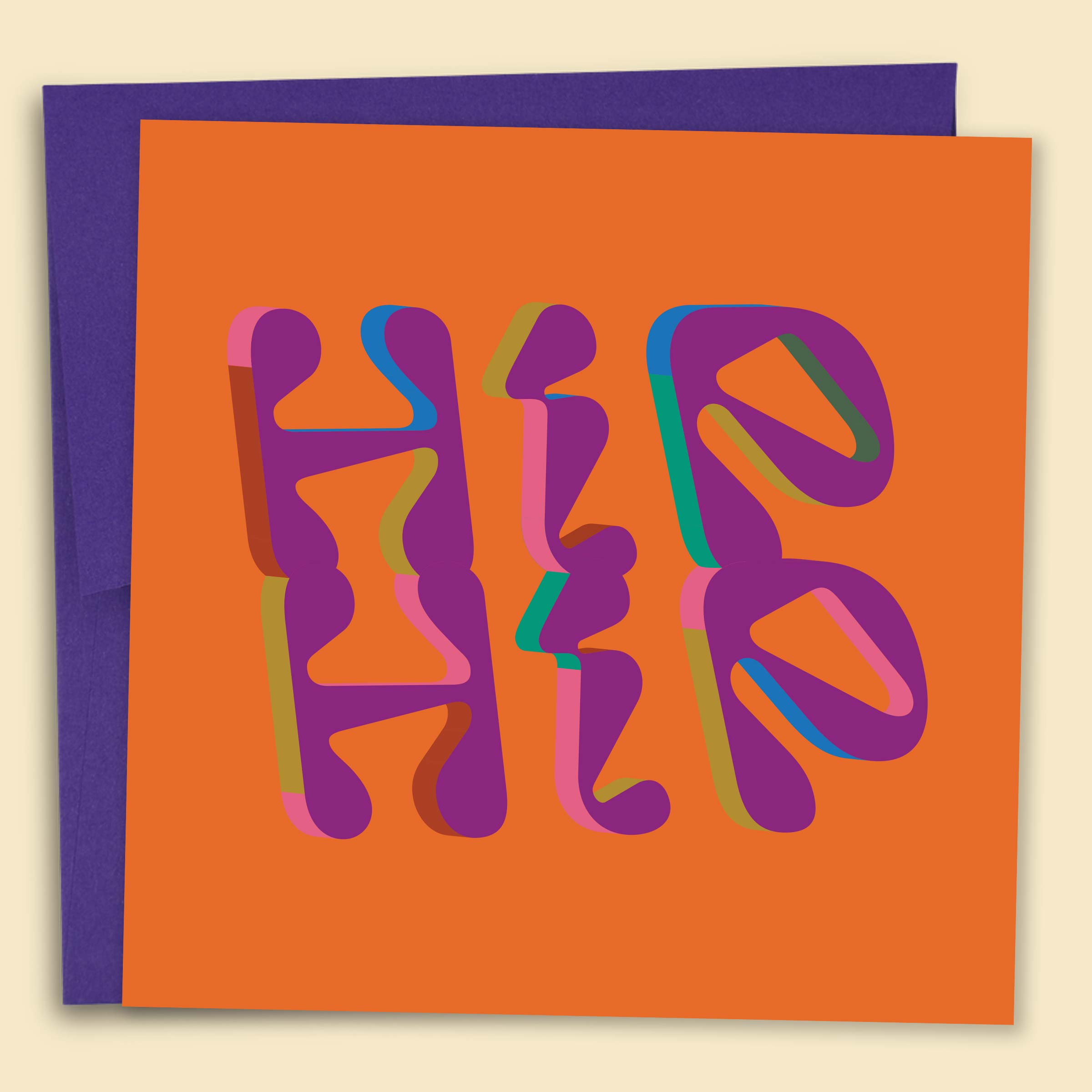 Wholesale Dimensional Hip Hip Card - PapernestCards - Fieldfolio